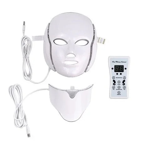 7 Color Electric Therapy LED Face Neck Mask For Healthy Skin Rejuvenat ...